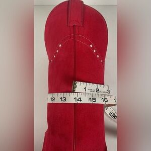 Justin Boots | Shoes | Vintage 7s Justin Red Suede Cowgirl Boots 6 B ...